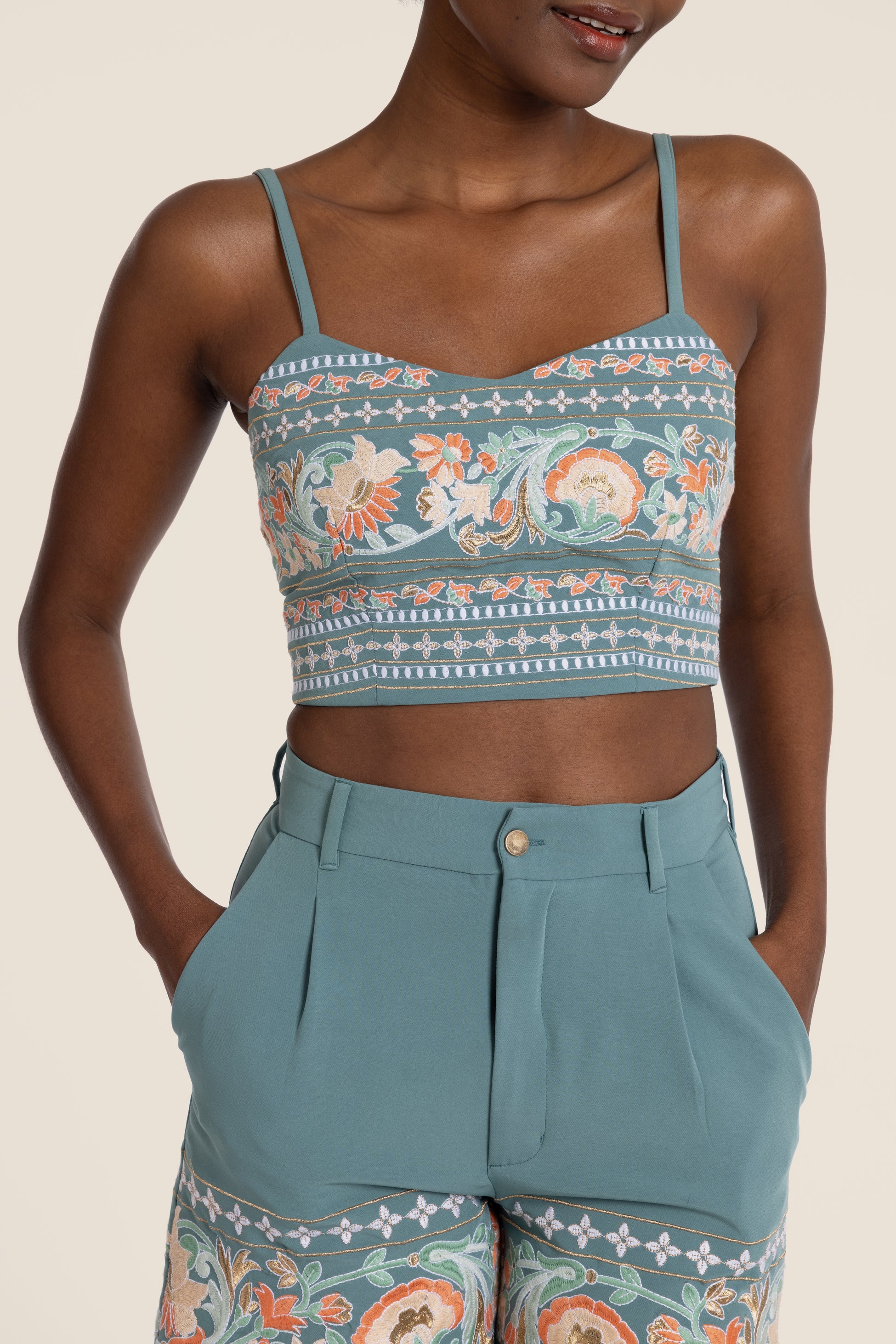 Amara Embroidered Bralette – Aarabhi London