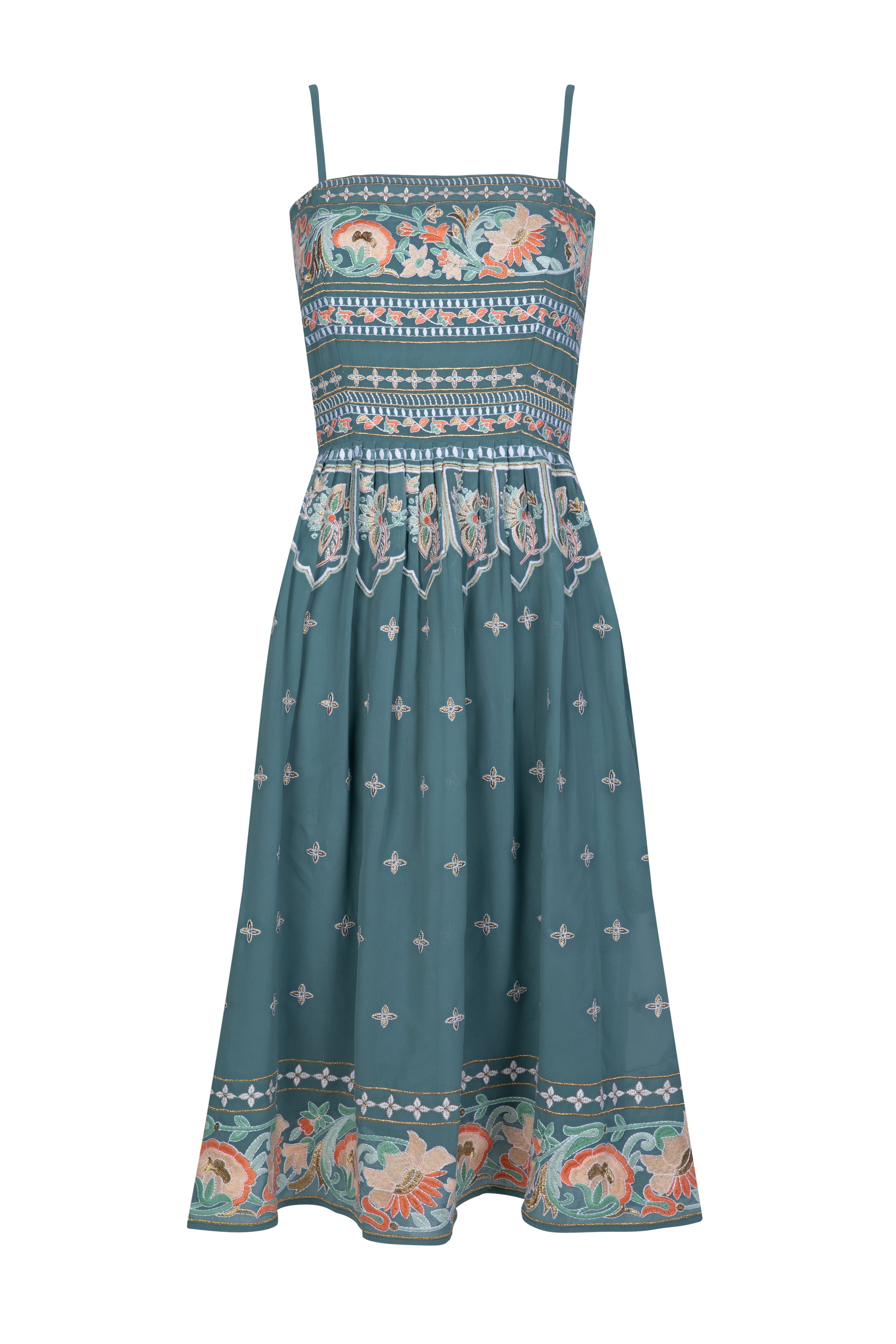 Amara Embroidered Blue Dress – Aarabhi London