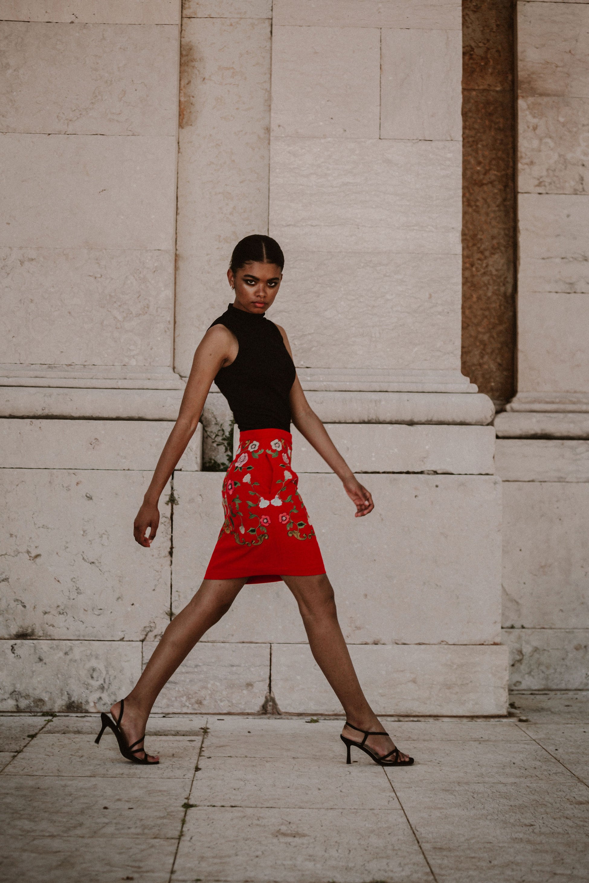 Madeline Embroidered A-Line Skirt – Aarabhi London