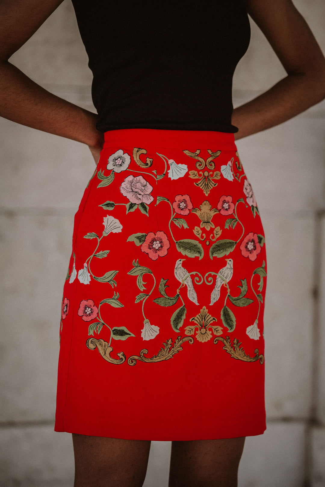 Madeline Embroidered A-Line Skirt – Aarabhi London